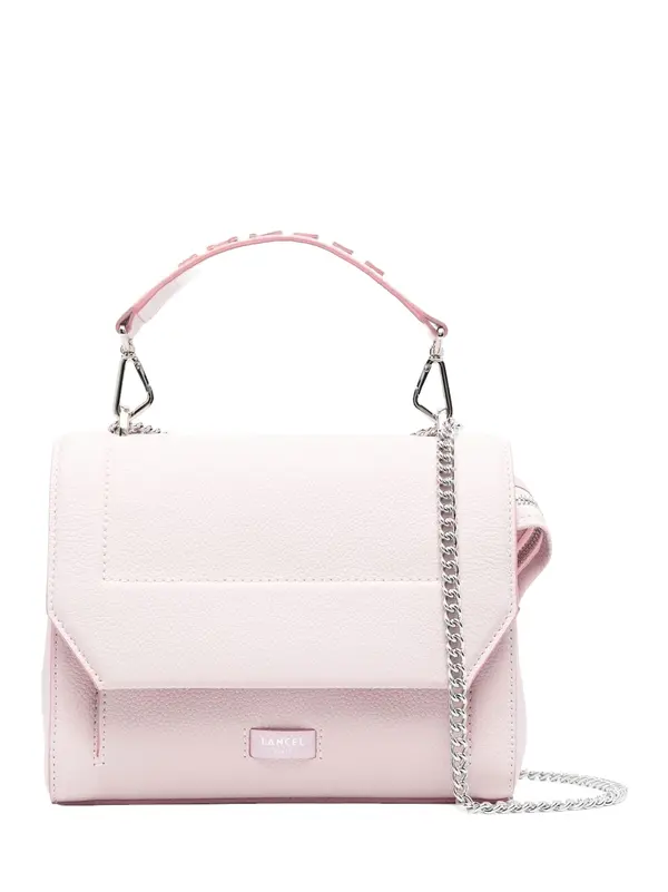 LANCEL Logo-lettering Leather Tote Bag - Pink