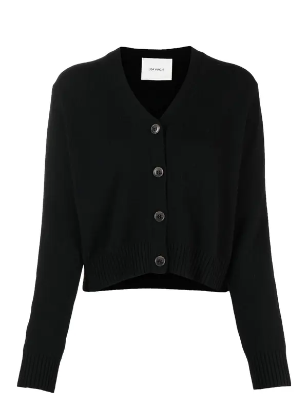 LISA YANG Buttoned Cashmere Cardigan - Black