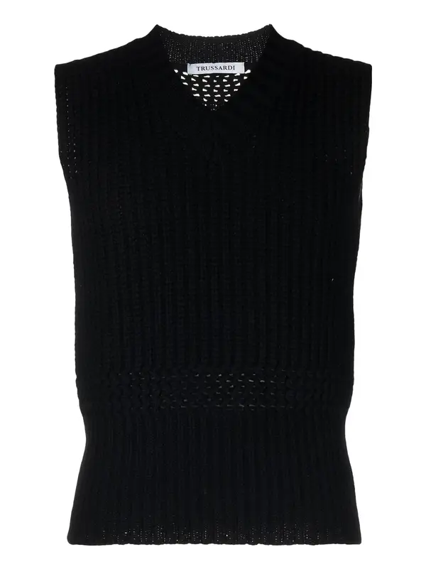 TRUSSARDI Sleeveless Jumper - Black