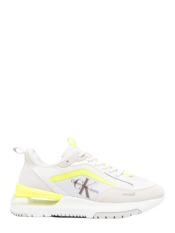 Calvin Klein Logo-print Panelled Sneakers - White