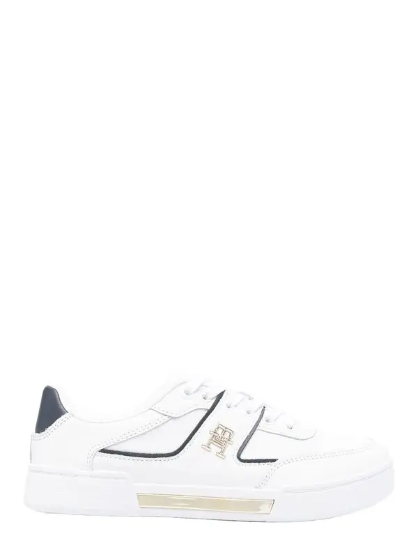 Tommy Hilfiger Logo-plaque Low-top Sneakers - White