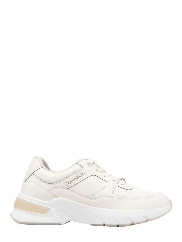 Calvin Klein Embroidered Panelled Sneakers - Neutrals