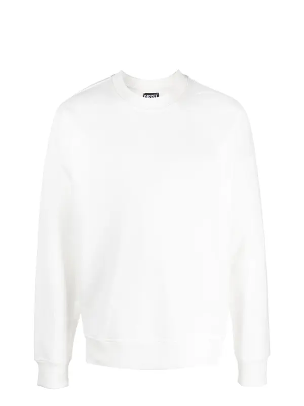 DIESEL® S-rob-megoval Cotton Sweatshirt - White