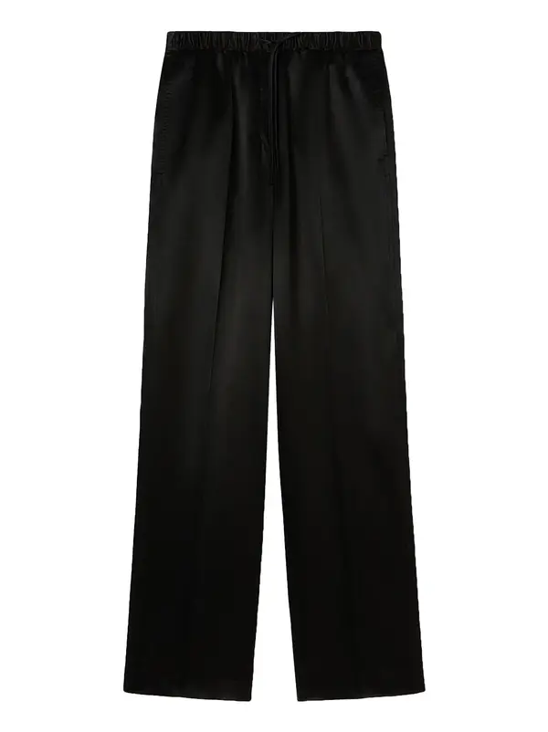 JIL SANDER Satin-finish Trousers - Black