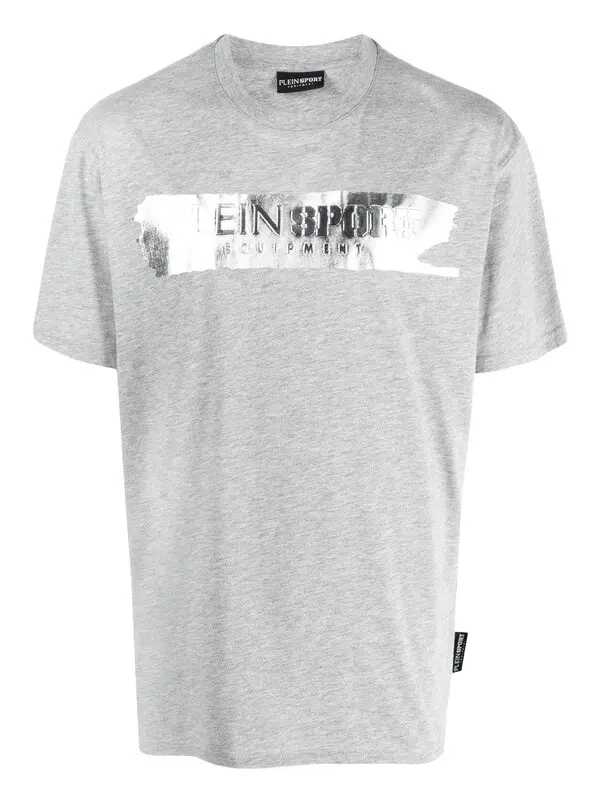 PLEIN SPORT Debossed-logo Short-sleeved T-shirt - Grey