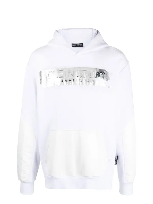 PLEIN SPORT Logo-print Pullover Hoodie - White