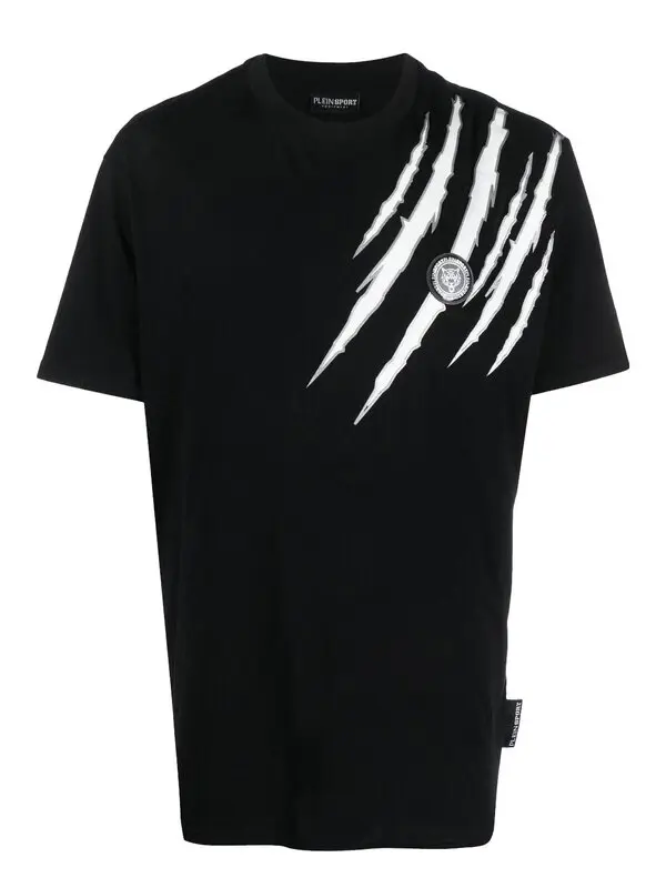 PLEIN SPORT Graphic-print Short-sleeved T-shirt - Black