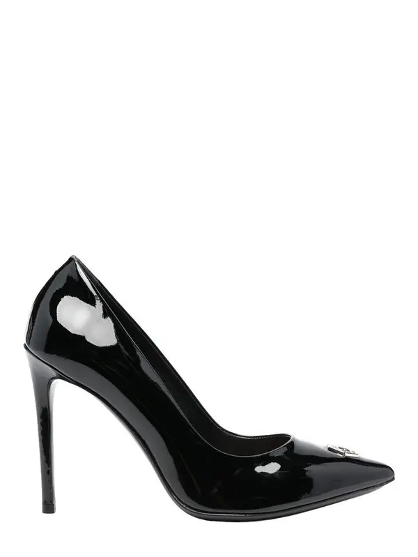 Philipp Plein 100mm Patent Leather Pumps - Black