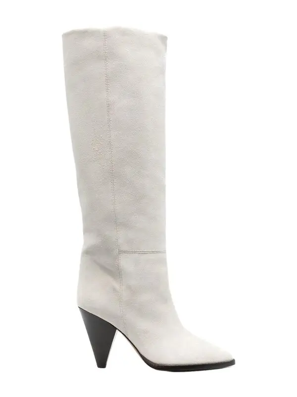 Isabel Marant 90mm Ririo Suede Boots - White