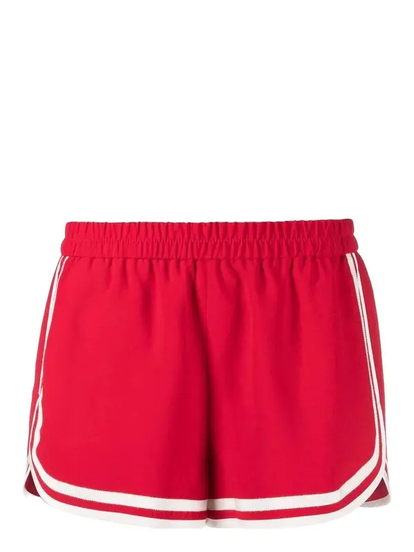 Red Valentino Stripe-trim Shorts - Red