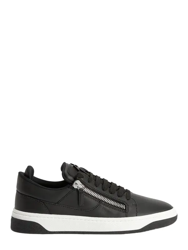 GIUSEPPE ZANOTTI Gz94 Double-zip Low-top Sneakers - Black