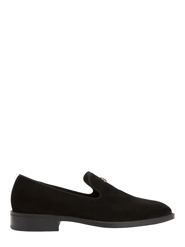 GIUSEPPE ZANOTTI Imrham Logo-plaque Loafers - Black