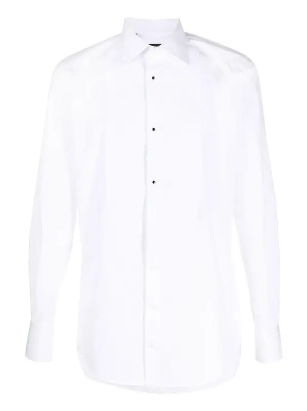 Dolce & Gabbana Contrasting Tuxedo Shirt - White