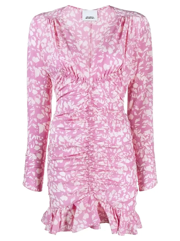 Isabel Marant Lara Floral-print Mini Dress - Pink
