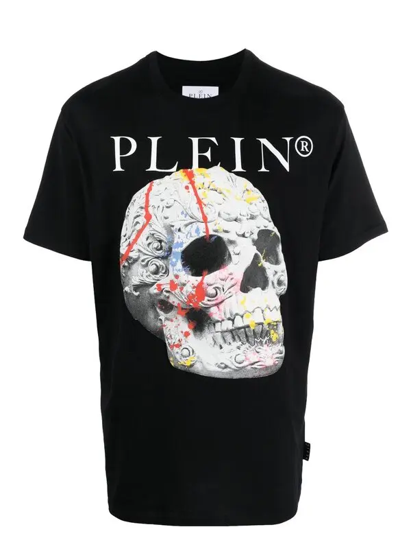 Philipp Plein Skull-print Cotton T-shirt - Black