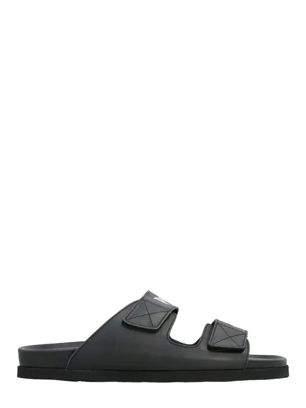 Palm Angels Logo-print Touch-strap Slides - Black