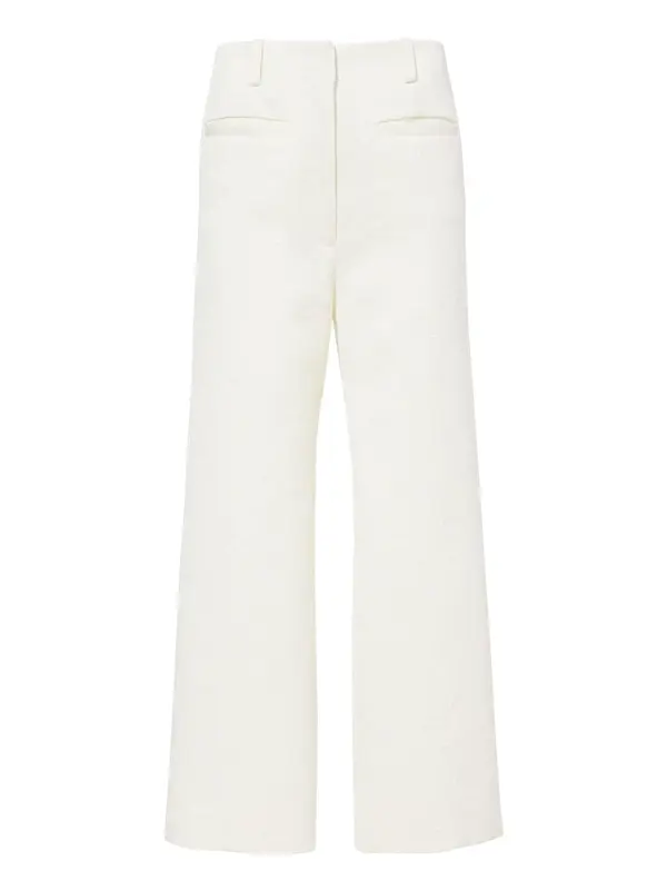 Proenza Schouler Cotton-wool Jacquard Trousers - White