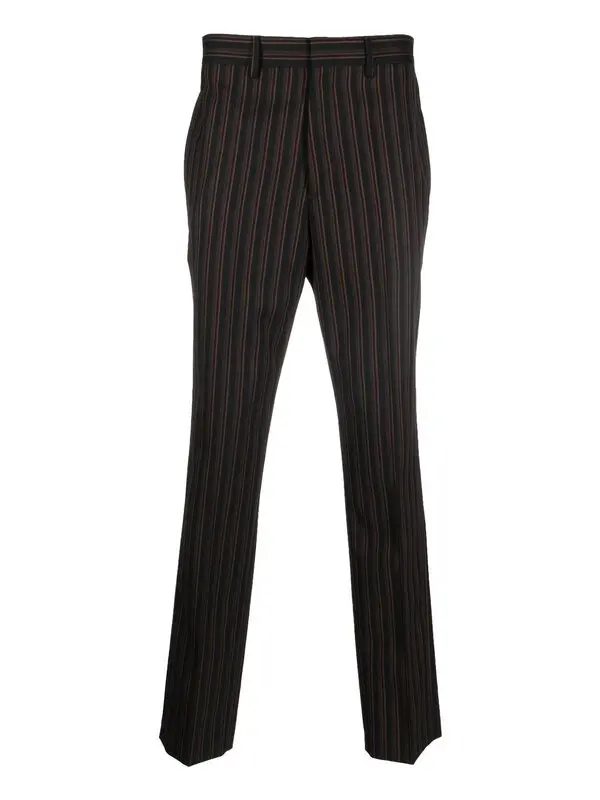 AMBUSH Striped Tailored Wool Trousers - Black