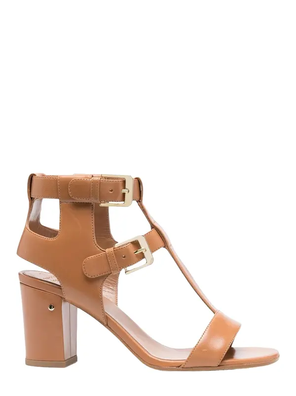 Laurence Dacade 85mm Heeled T-bar Sandals - Brown