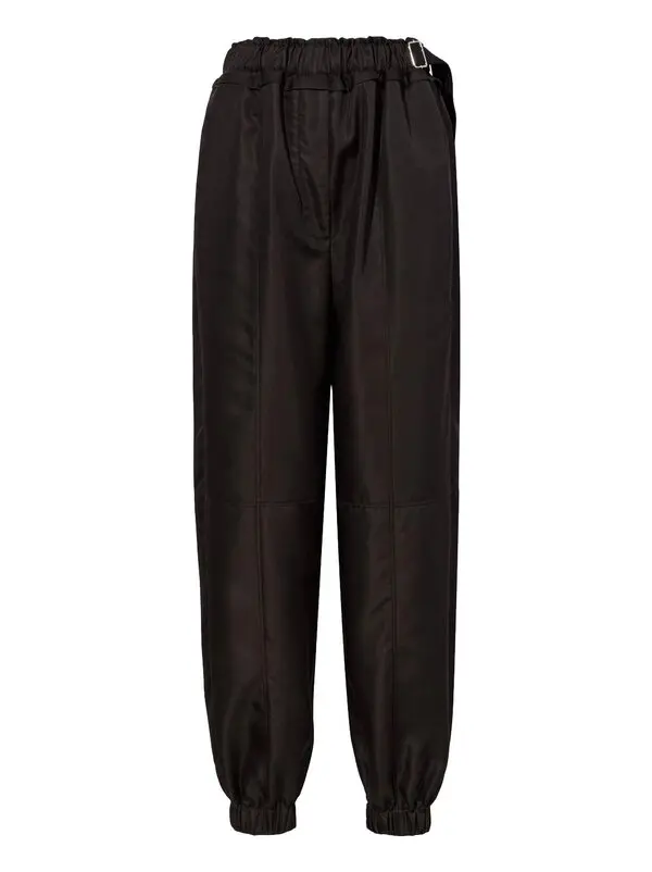 Proenza Schouler Silk Nylon Taffeta Pull On Pant - Black