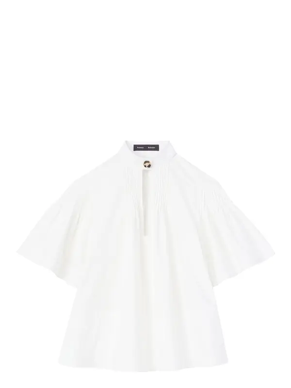 Proenza Schouler Pintuck-detail Flared Blouse - White