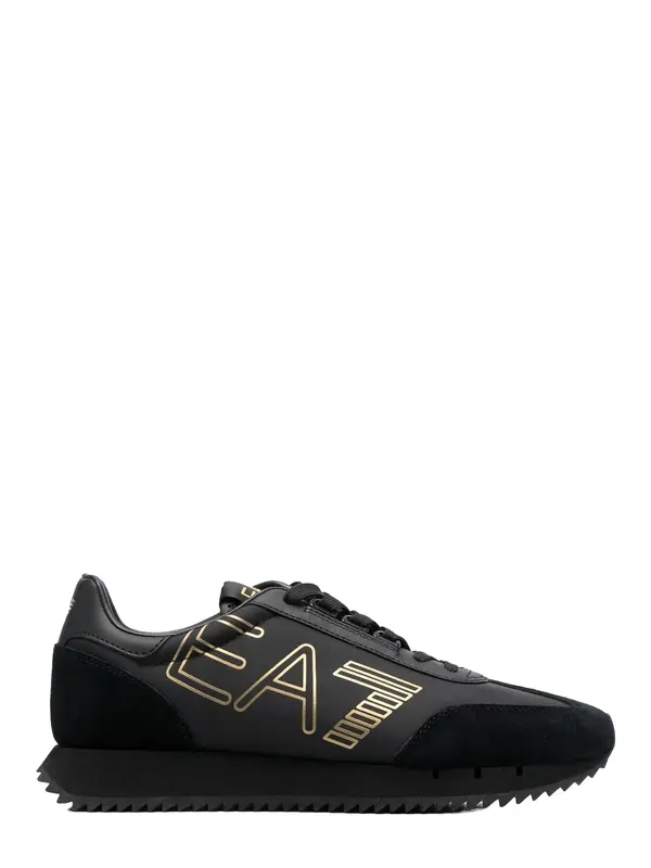 Emporio Armani Logo-print Sneakers - Black