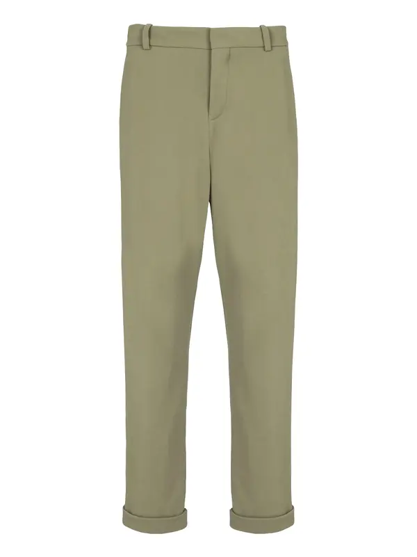 Balmain Straight-leg Cut Chino Trousers - Green