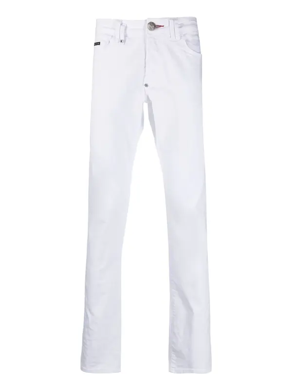 Philipp Plein Straight-cut Jeans - White