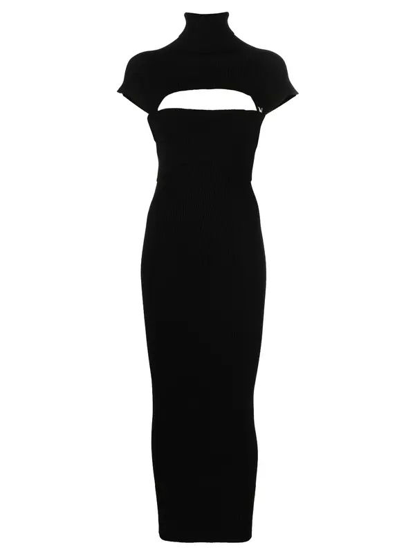 Attico Cut-out Maxi Dress - Black