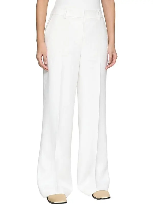 Lafayette 148 New York Wide Leg Sullivan Pants - White