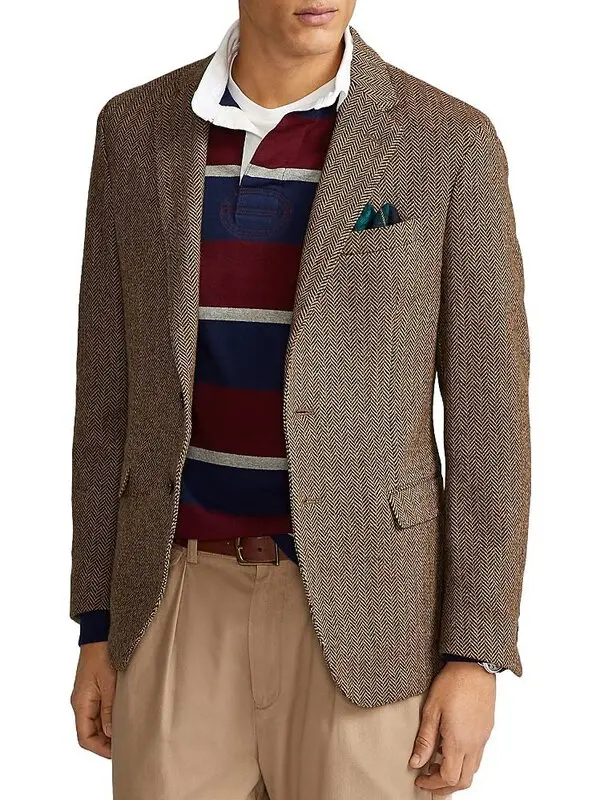 Polo Ralph Lauren Soft Herringbone Sport Coat - Brown/tan