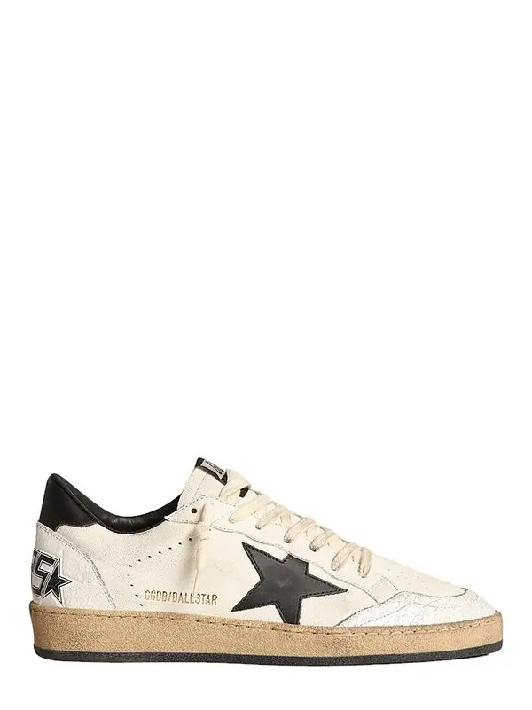 GOLDEN GOOSE Ball Star Lace Up Sneakers - White/black