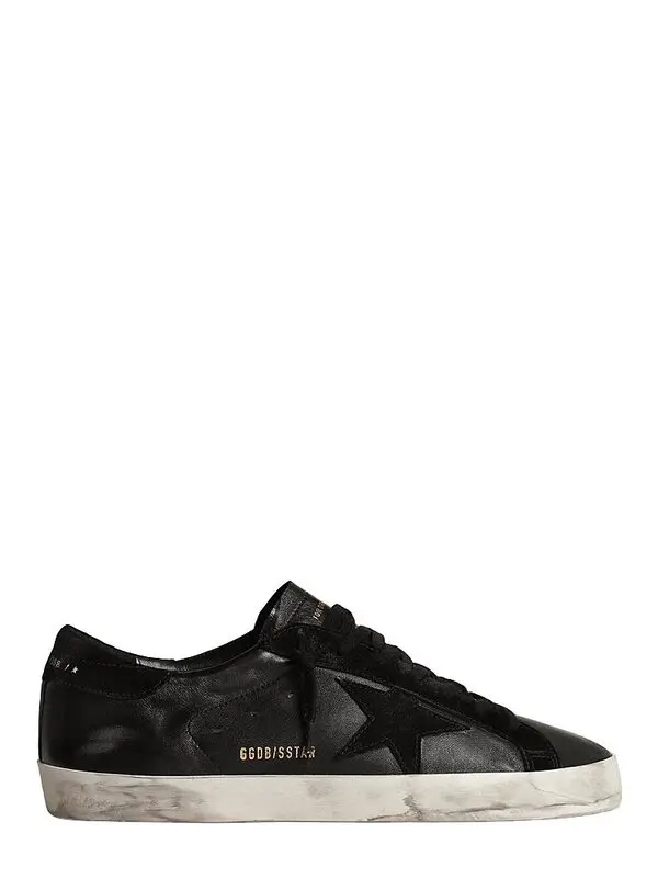 Golden Goose Super Star Lace Up Sneakers - Black