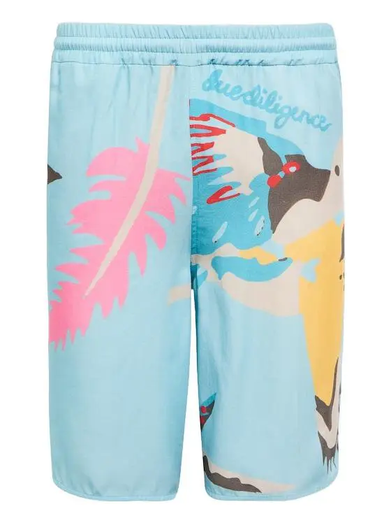 DUE DILIGENCE Printed Shorts - Blue