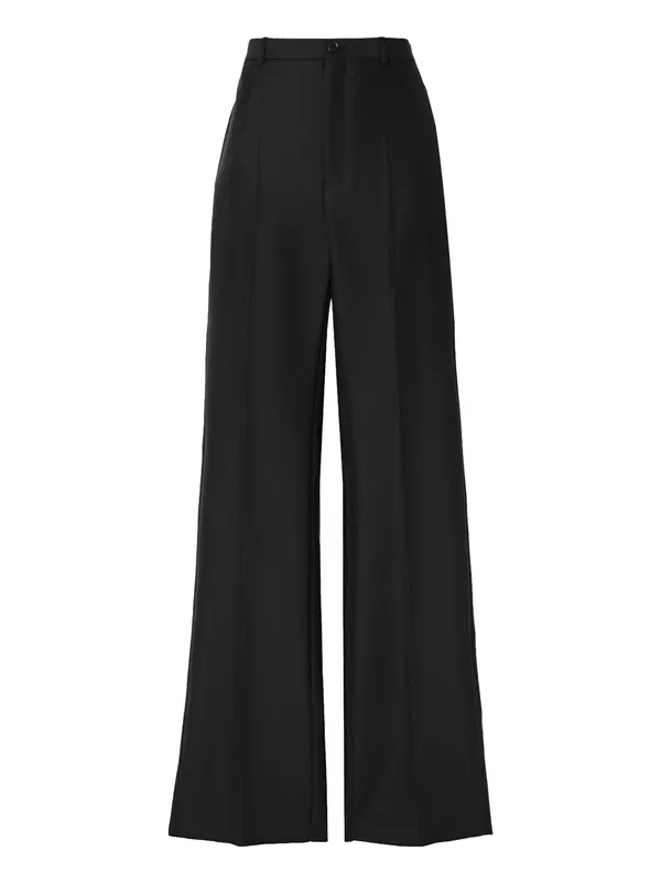 Balenciaga Wool And Mohair-blend Pants - Black