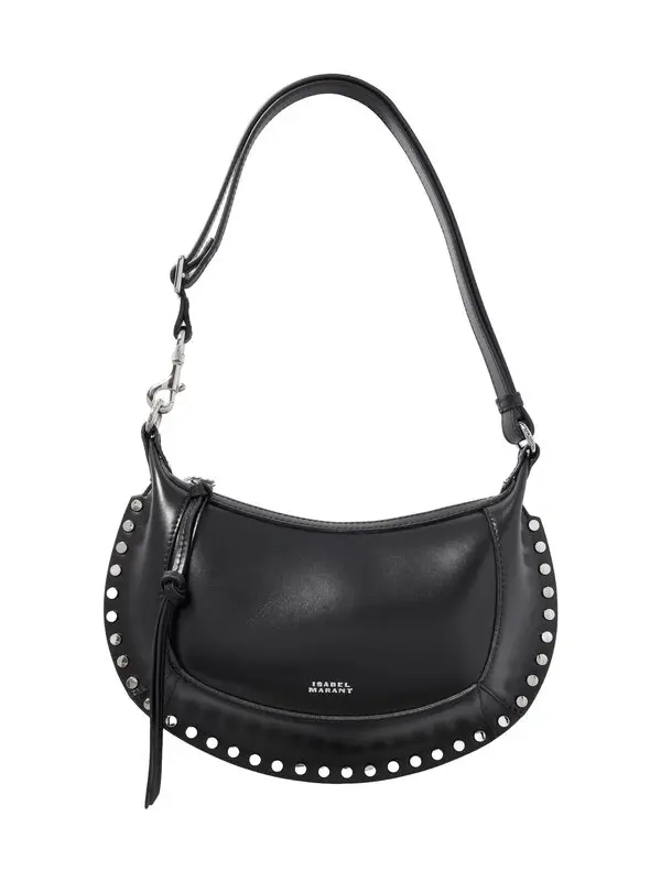 Isabel Marant Oskan Moon Studded Shoulder Bag - Black