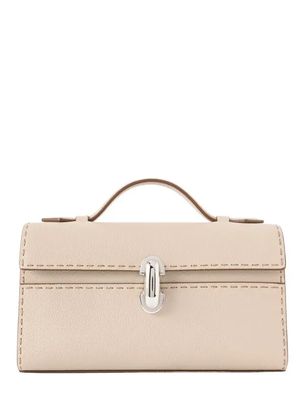 Savette Symmetry Pochette Textured-leather Tote - Cream