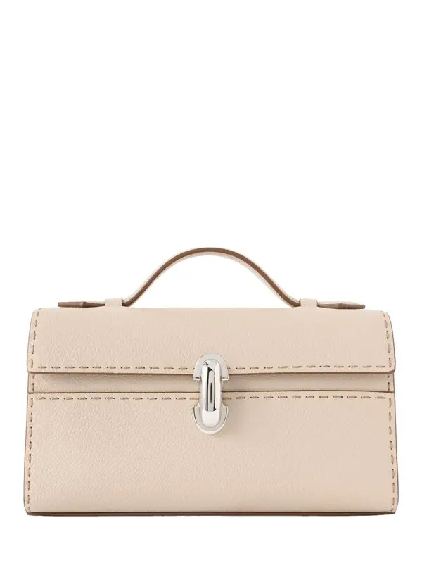 Savette Symmetry Pochette Textured-leather Tote - Neutrals