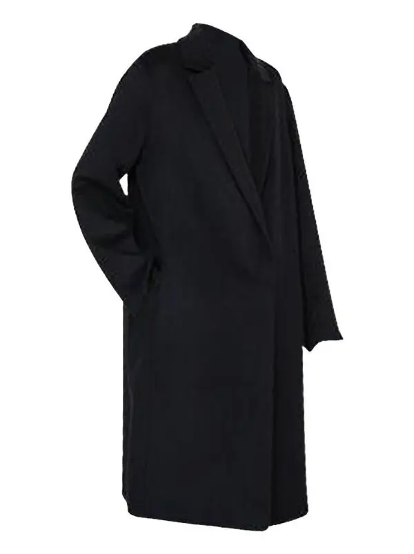 Vince Classic Wool-blend Straight Coat - Black