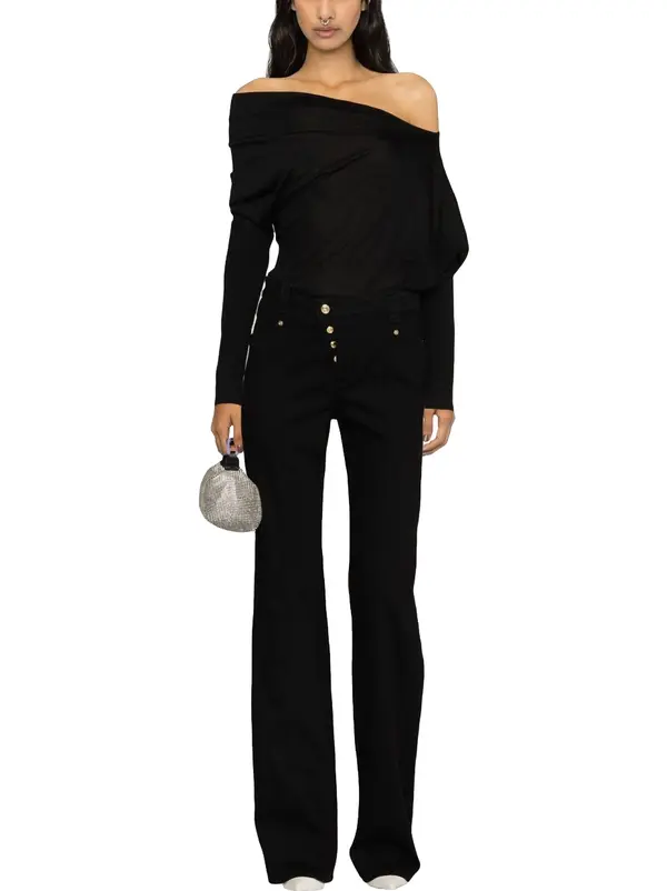 TOM FORD High-rise Flared Trousers - Black