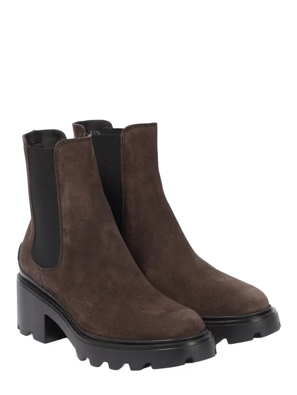 TOD'S Suede Chelsea Boots - Brown