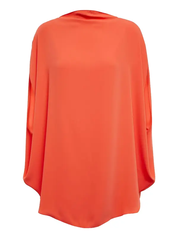 MAISON MARGIELA Draped Satin Top - Red