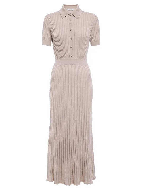 Gabriela Hearst Amor Midi Dress - Beige