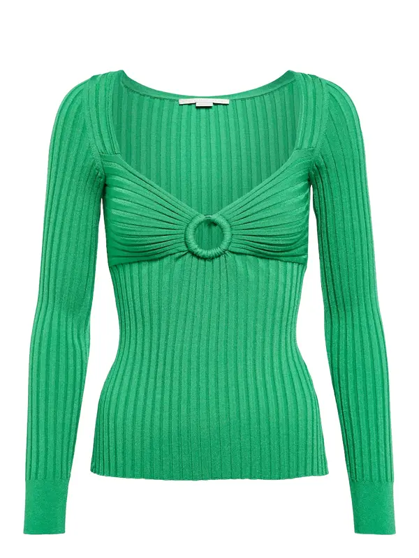 Stella McCartney Ribbed-knit Top - Green