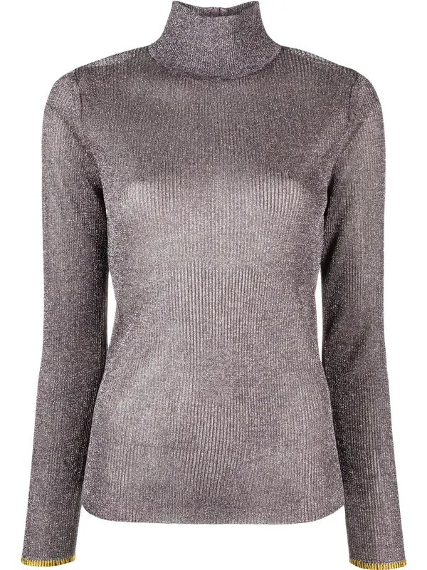 Women's Metallic Silver Sweaters Jumpers Editorialist