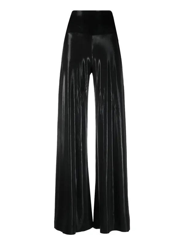 Norma Kamali High-waisted Flared Trousers - Black