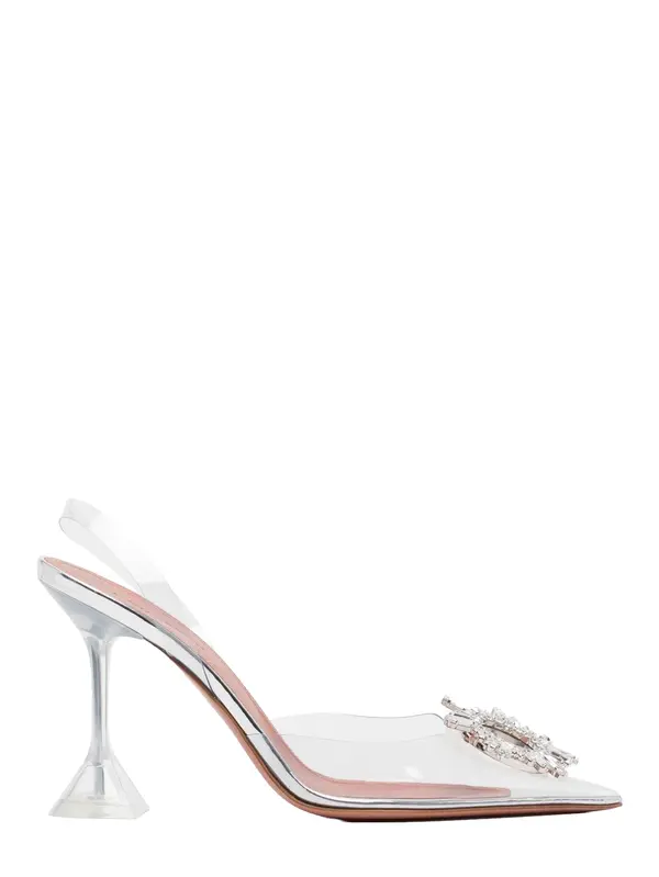 Amina Muaddi Begum 95mm Pumps - White