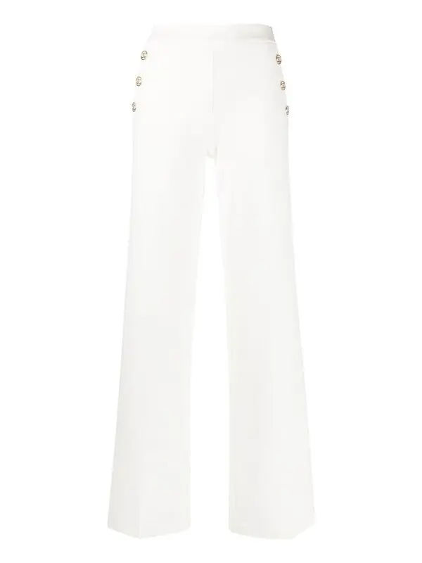 TWINSET Wide-leg Tailored Trousers - White