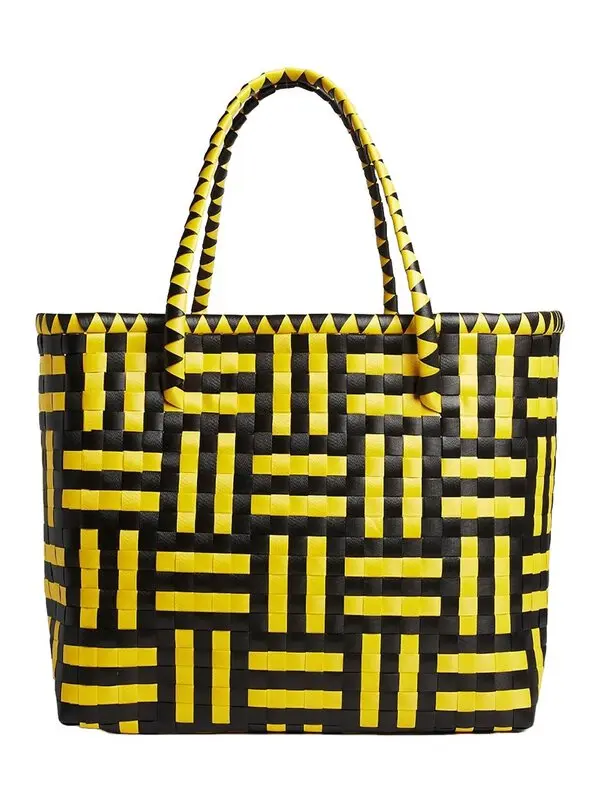 HAY Large Weaved Tote Bag - Yellow