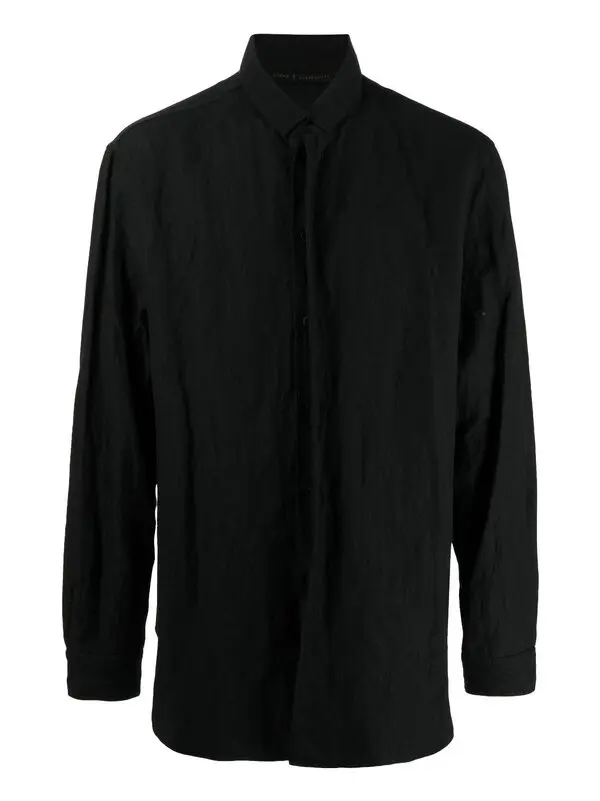 FORME D'EXPRESSION Button-up Long-sleeved Shirt - Black